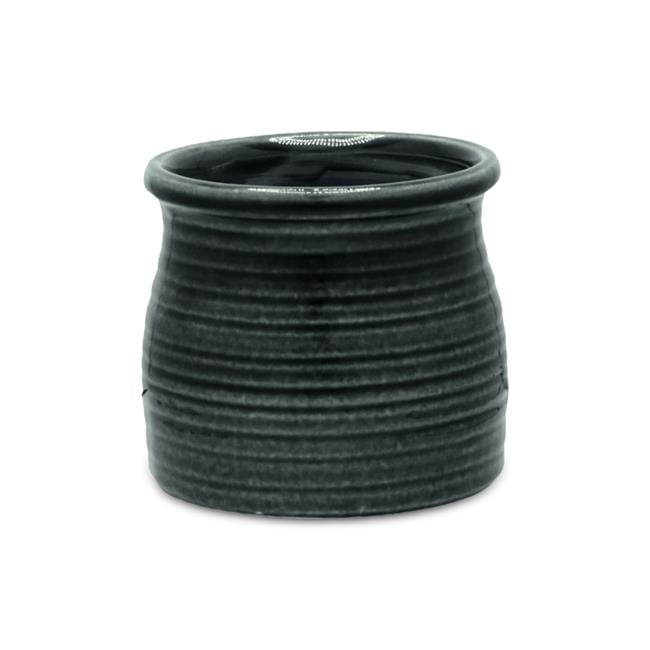 Kifon Curved Ceramic Ceramic Pot, Dark Gray - Medium - Walmart.com