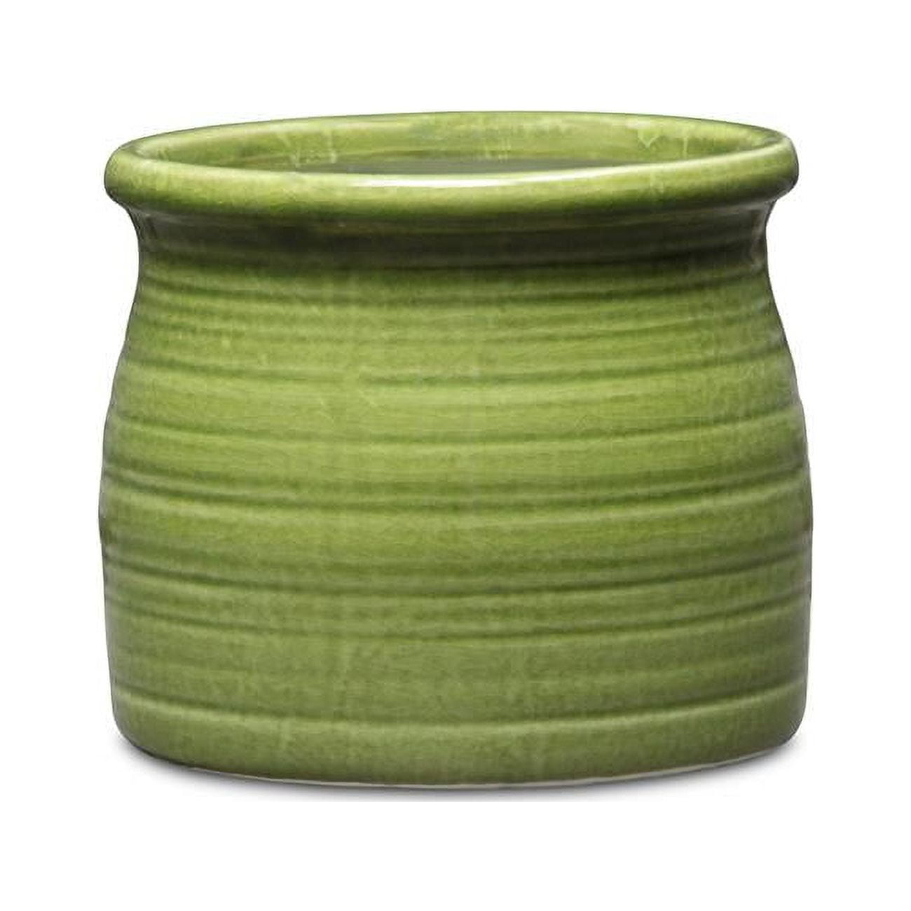 Kifon Curved Ceramic Ceramic Pot, Olive Green - Large - Walmart.com