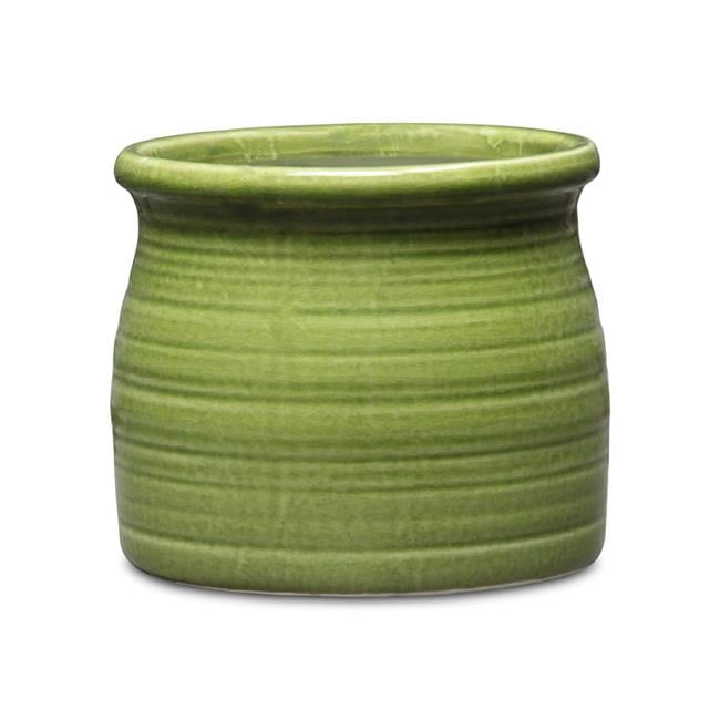 Kifon Curved Ceramic Ceramic Pot, Olive Green - Large - Walmart.com