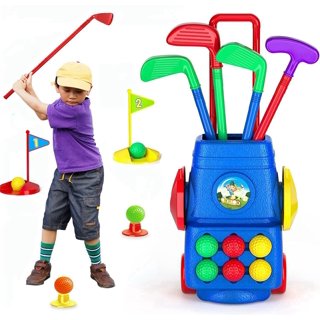 Fun Sport Children's Kid's Toy Golf Set w/ 4 Balls, 3 Clubs, 2 Practice ...