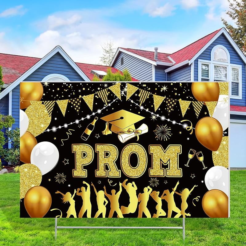 Kigeli Prom 2024 Yard Signs Prom Decorations for Party Outdoor Lawn ...