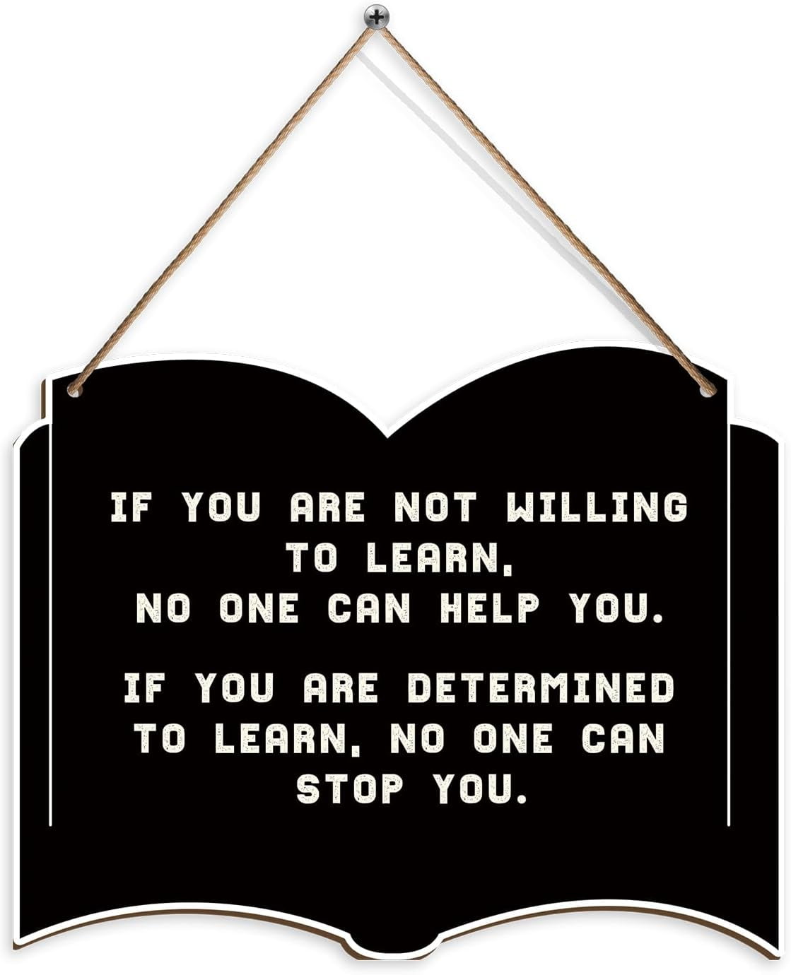 Kihraw Motivational Wooden Hanging Sign, Office Wall Art & Decor ...