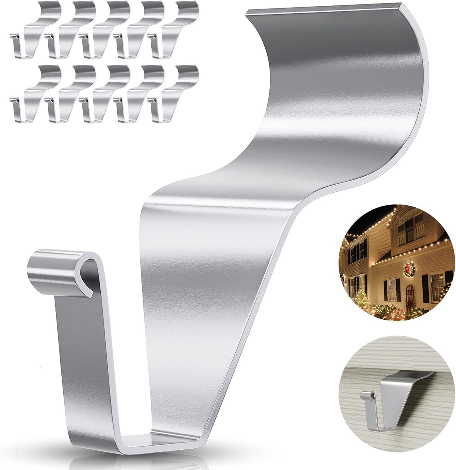 Kiibsot 10-30 Pcs Vinyl Siding Hooks Hanger, No Hole Siding Hanging ...