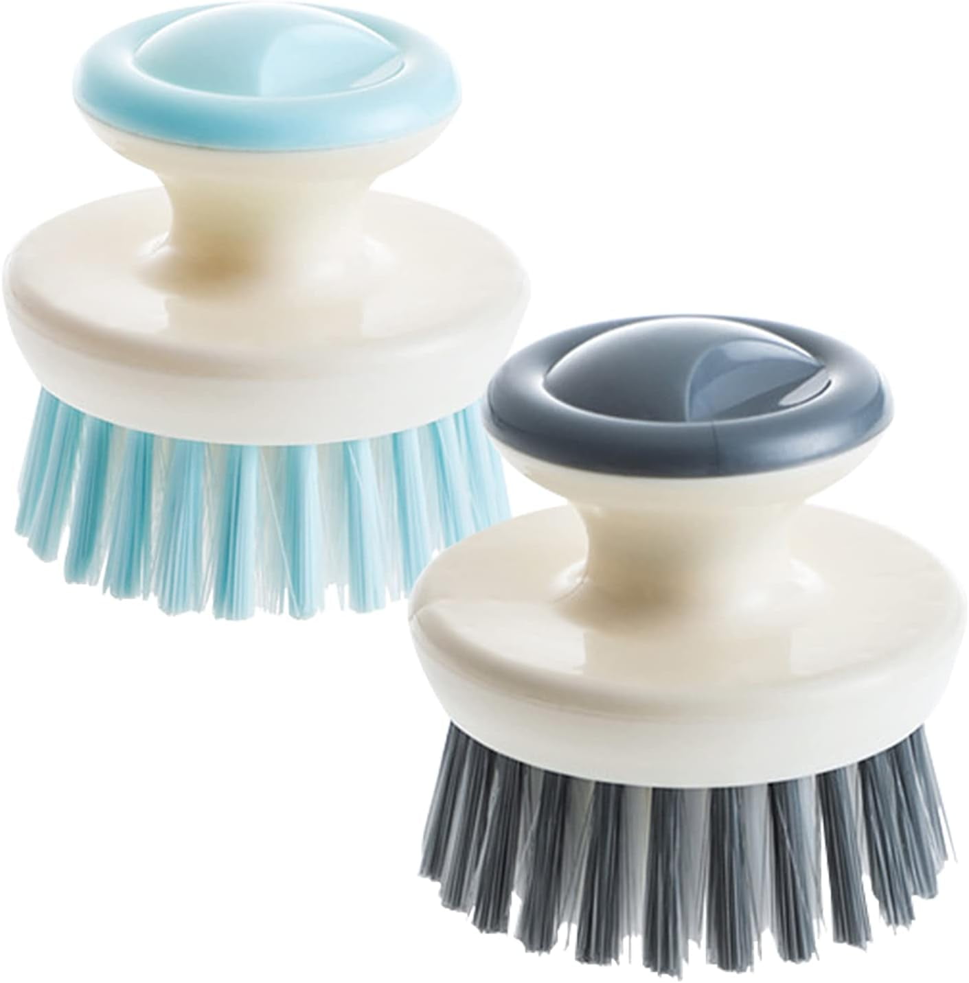 Kiibsot 2 Pack Dish Scrub Brushes, Ergonomic Grip Palm Brush, Kitchen ...