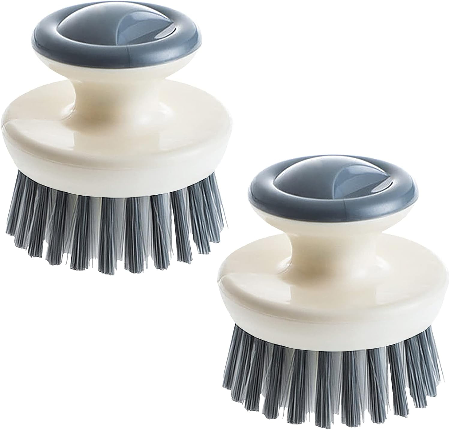 Kiibsot 2 Pack Dish Scrub Brushes, Ergonomic Grip Palm Brush, Kitchen ...