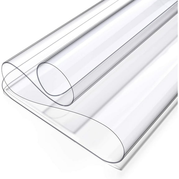 Clear Desk Protector PVC Table Cover Plastic Transparent Waterproof ...