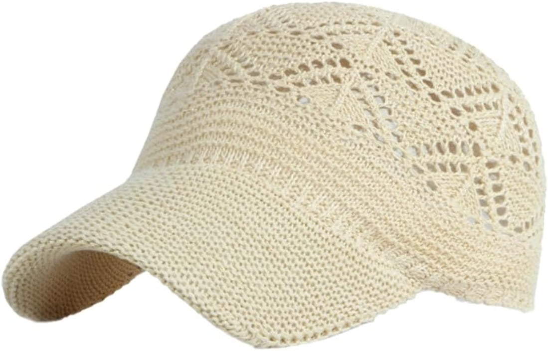 Kiibsot Knit Mesh Baseball Cap for Women Summer Mesh Trucker Hat ...
