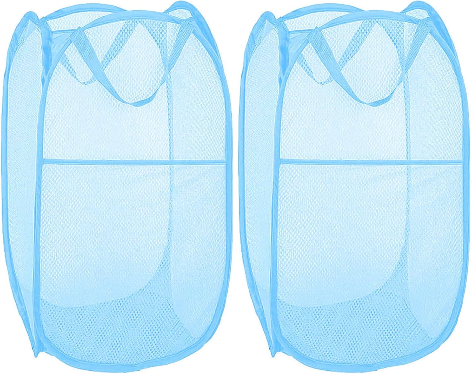 Kiibsot Popup Mesh Laundry Baskets, Collapsible and Portable Clothes ...