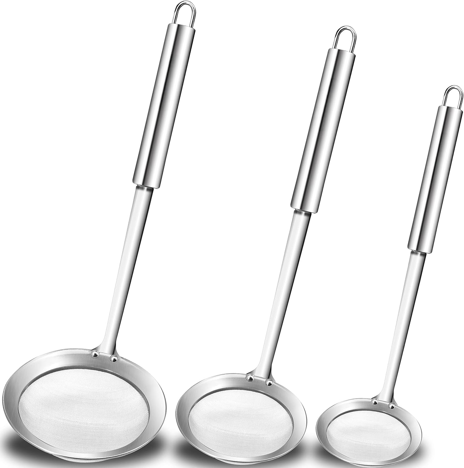 Kiibsot Stainless Steel Cooking Skimmer Spoon - Kitchen Strainer Ladle ...