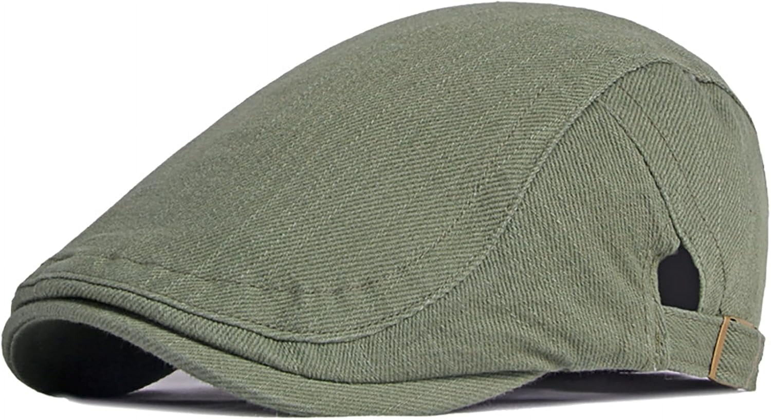 Kiibsot Vintage Newsboy Hats for Men Flat Cap Cotton Adjustable ...