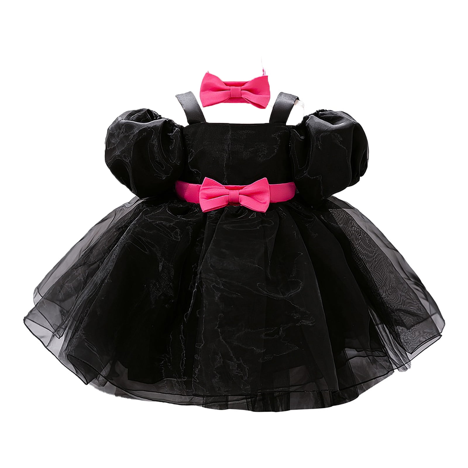 Kiijoy Baby Girls Off Shoulder Hearts Print Party Dress Tutu Birthday ...