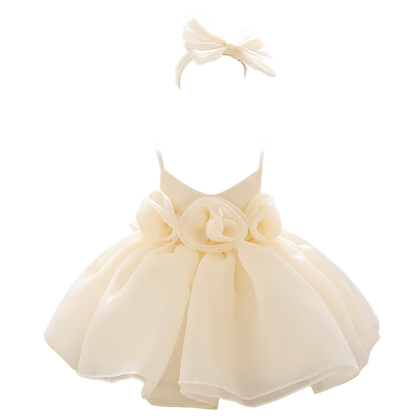 Kiijoy Girls Sleeveless Flower Birthday Party Dress Pageant Gown with ...