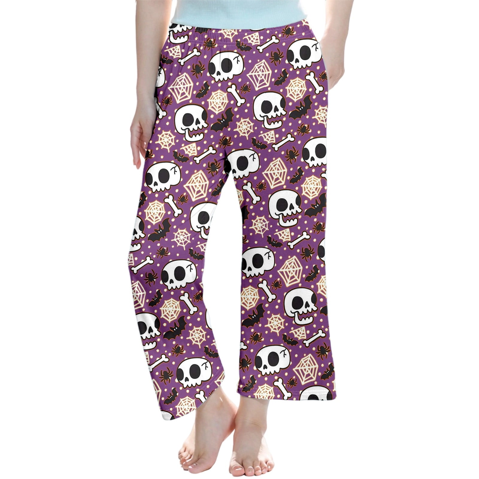 Kiijoy Halloween Sleep Pants for Girls Soft Straight Pull On Pajama ...