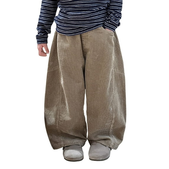 Kiijoy Infant Girls Wide Leg Corduroy Pants Casual Soft Pull On Texture ...