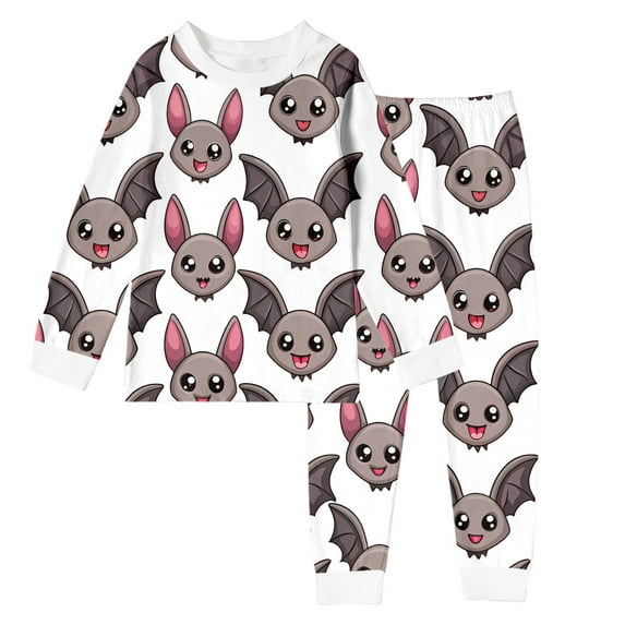 Kiijoy Toddler Girls Halloween Cartoon Bat Print Long Sleeve Top Pants ...