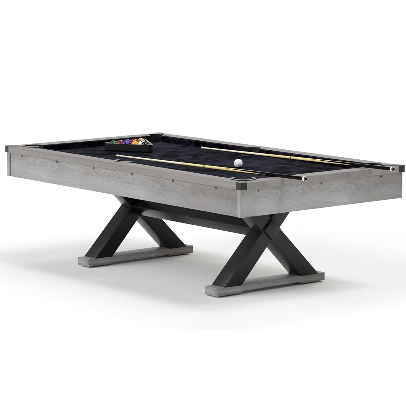 Kiivakii Pool Table, 7-Foot Billiards Table, , Set Comes with Balls ...