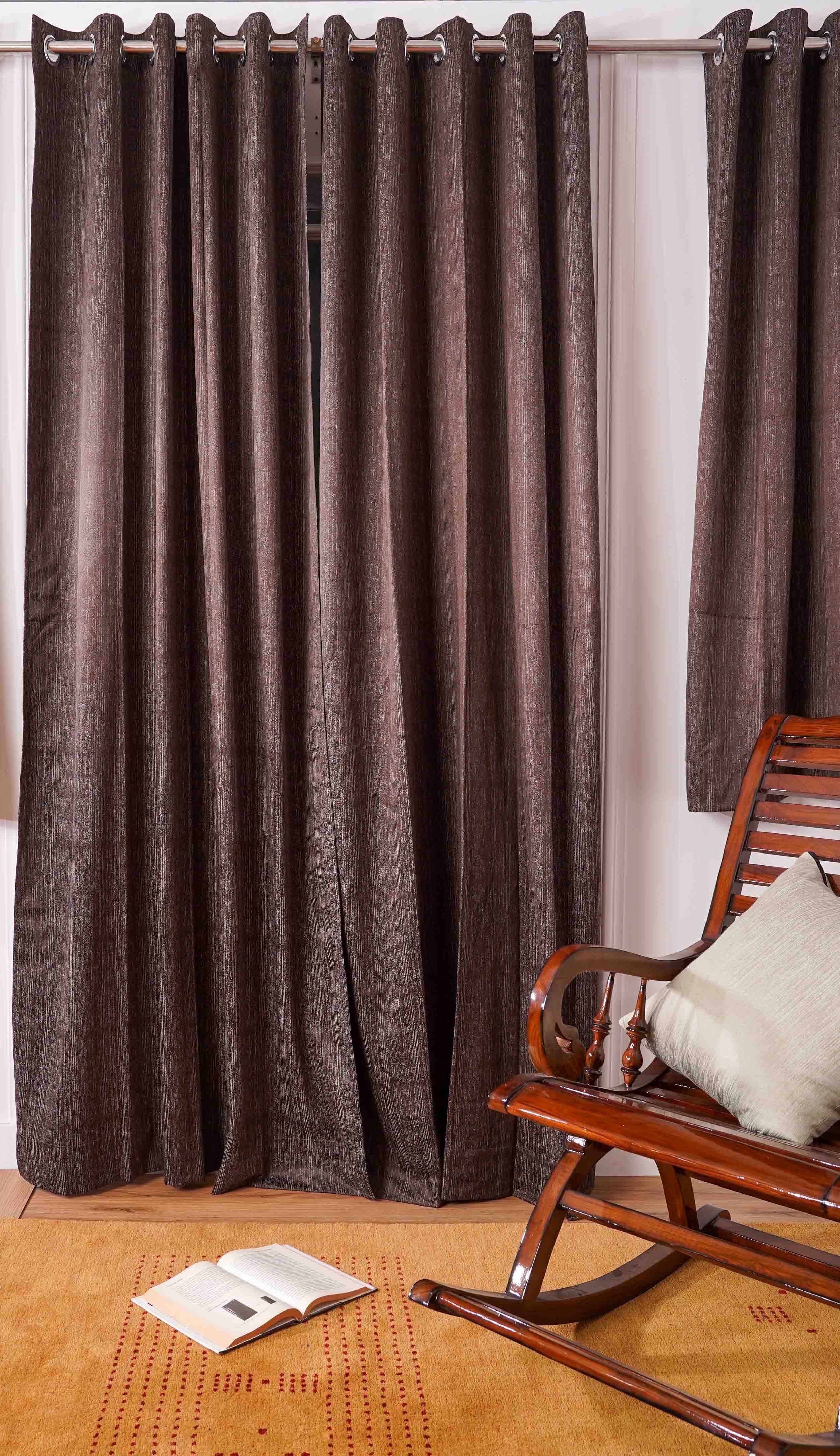 Kika Home Collections Handmade 48"x63" Modern Dark Brown Solid ...