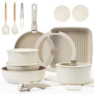 12-Pieces Nonstick Pots And Pans Set - Kitchen Cookware With Removable ...