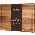 Kikcoin Acacia Wood Cutting Board, 16"x 10" Solid Cutting Board with ...
