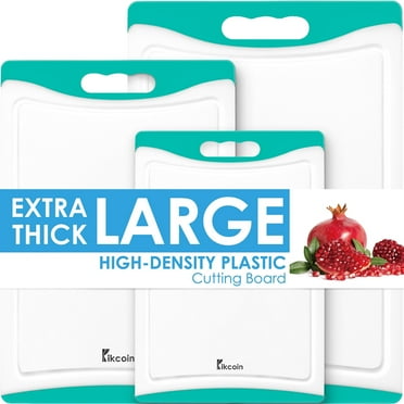 Kikcoin Extra Large Cutting Boards Set of 3, Plastic Chopping Boards ...