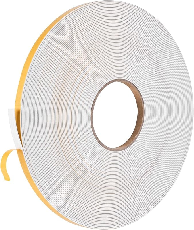 Kikerike Self Adhesive Foam Tape Weatherstrip 1/2in x 1/4in x 16.5Ft High Density Foam ...