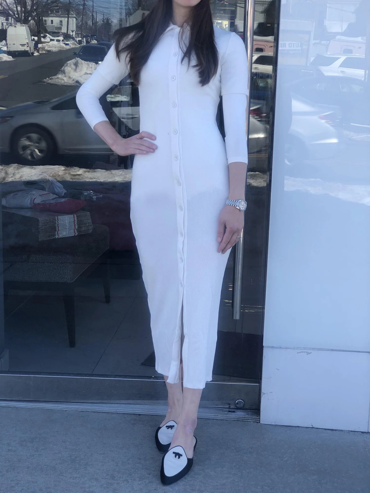 Kiki Riki Ribbed Button Down Maxi Dress - Walmart.com