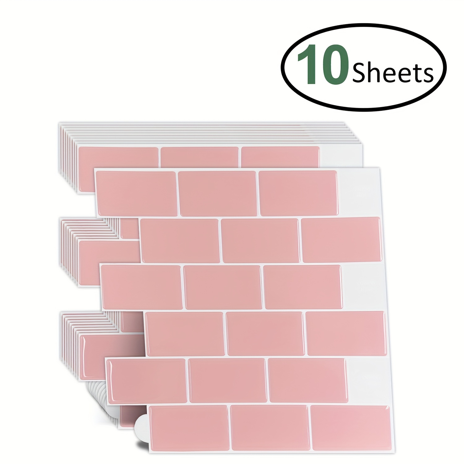 KikiMK 10pcs/set 3D Subway Sticker On Tiles Wall Tiles Stickers Self ...