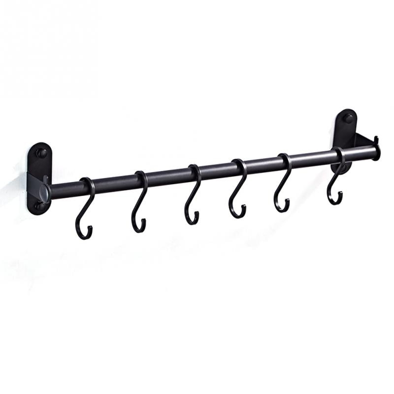 KikiMK Kitchen Hanger Aluminum Hanging Rail Utensil Pan Rack Cabinet ...