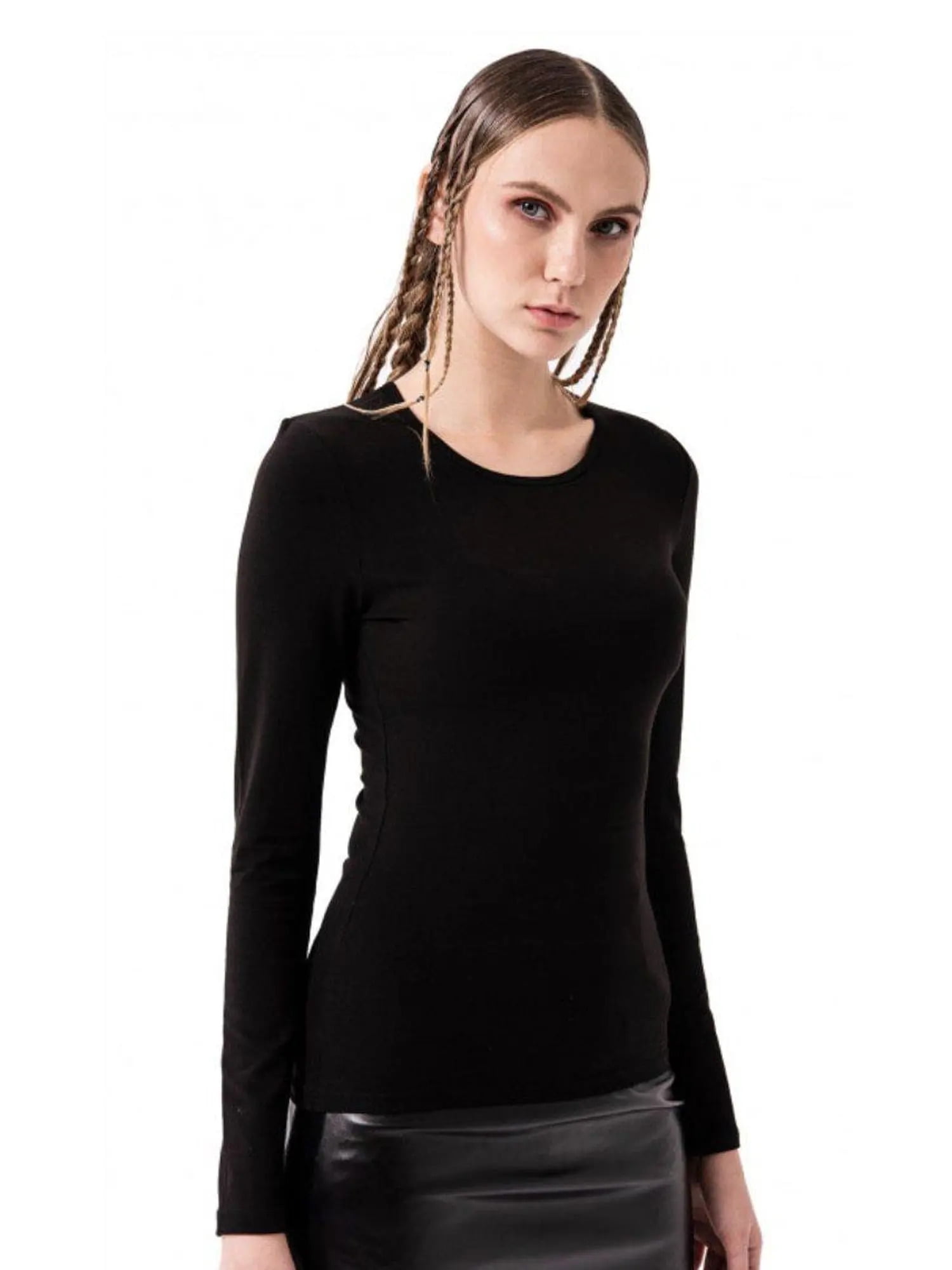 Kikiriki Wide Neck Long Sleeve Cotton Shell - Walmart.com