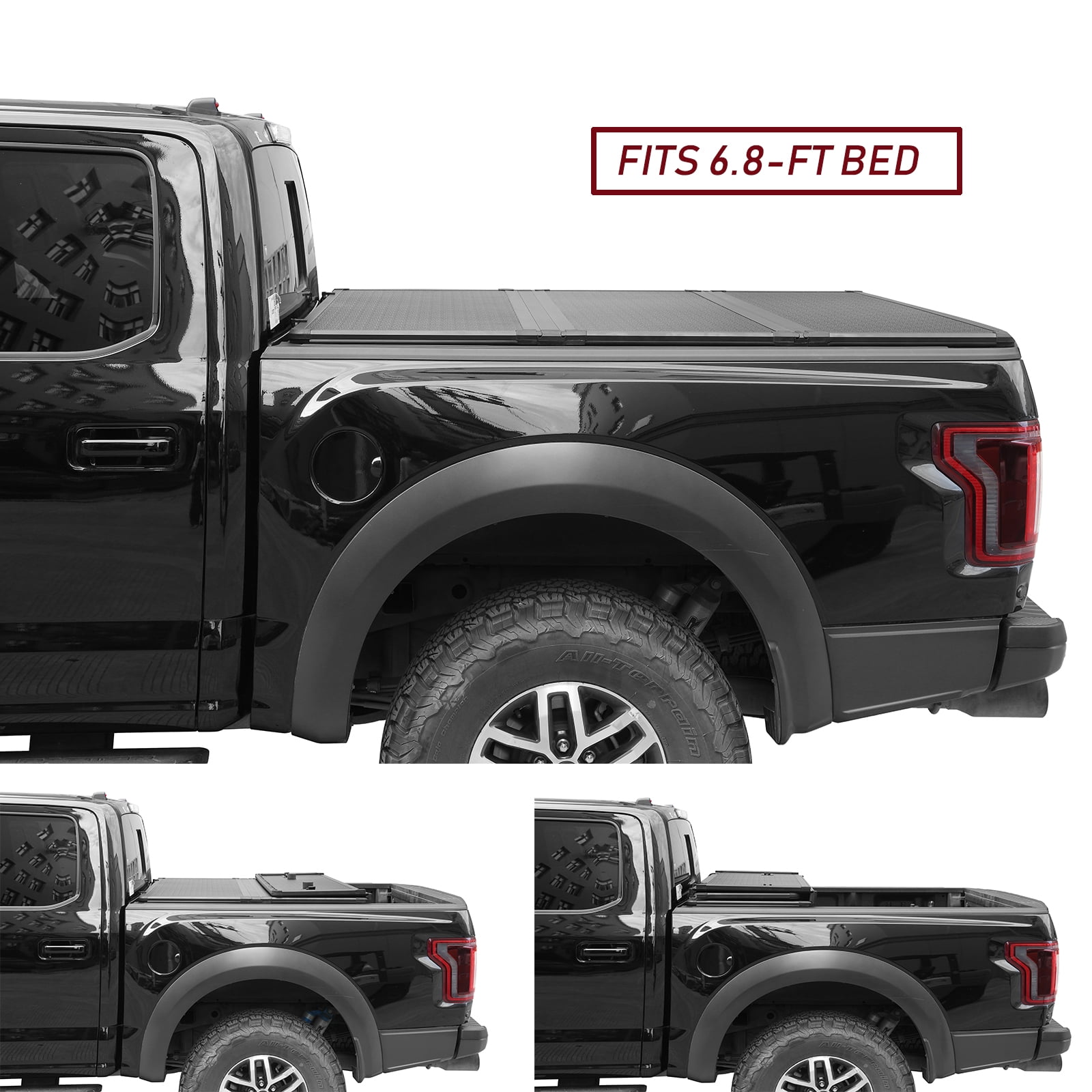 Kikito professional FRP Hard Tri-Fold Truck Bed Tonneau Cover for 1999 ...