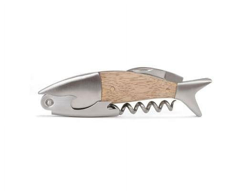 Kikkerland Lightwood Fish Corkscrew - Walmart.com