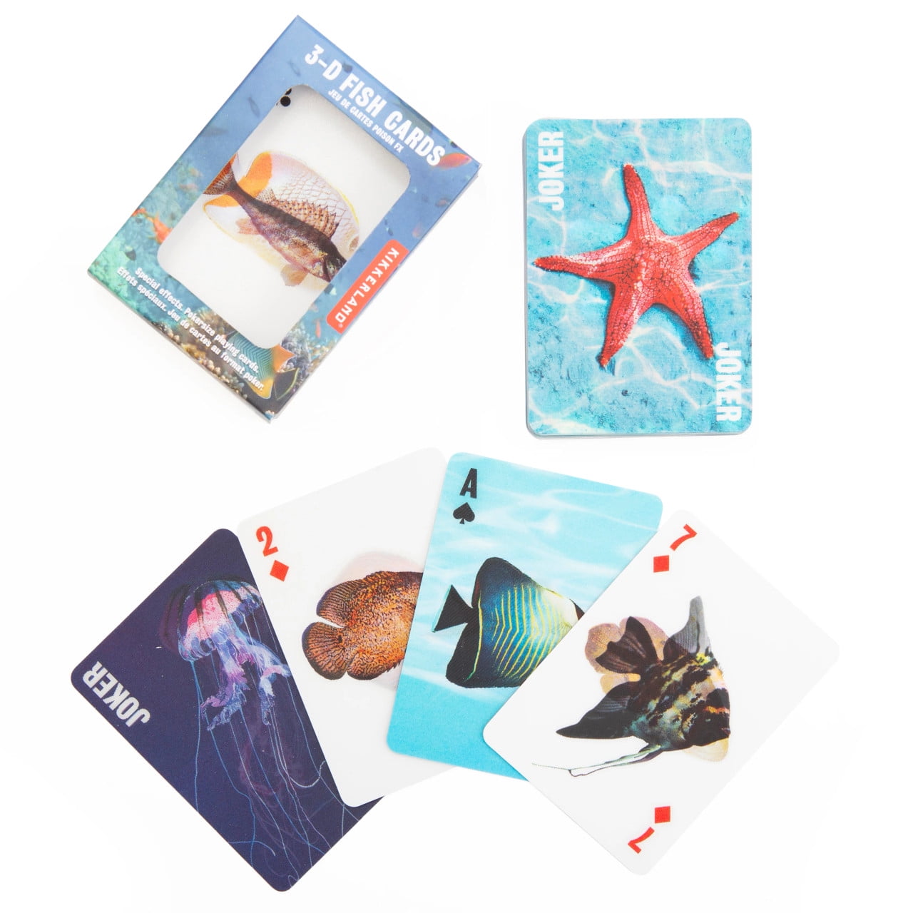 Kikkerland Fish 3-D Playing Cards - Walmart.com
