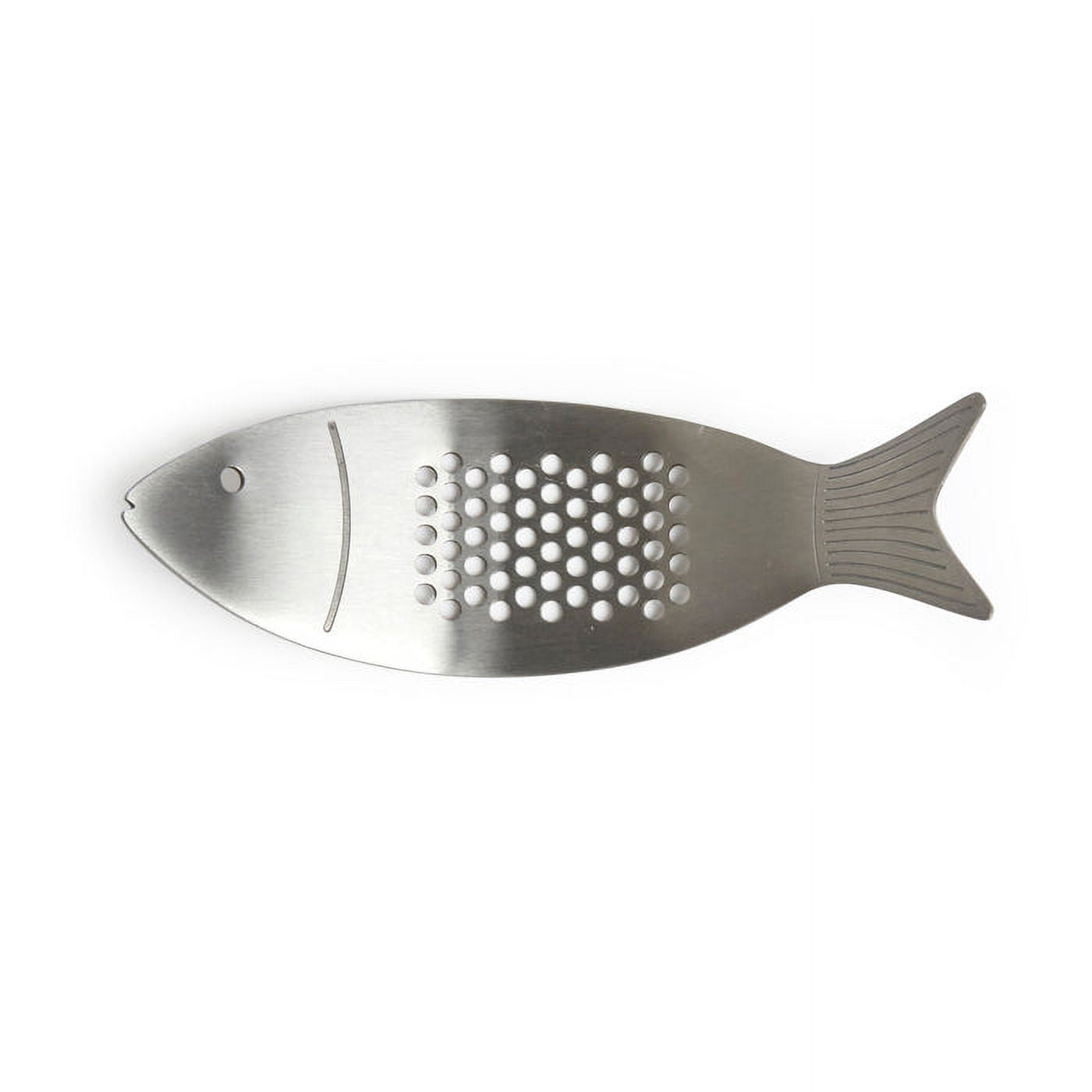 Kikkerland Stainless Steel Fish Shape Handheld Garlic Crusher Mincer ...