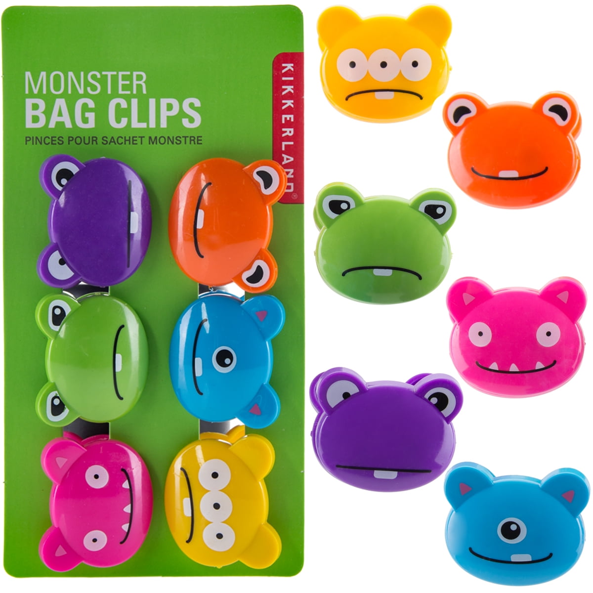 Kikkerland Crazy Monsters Bag Clips - Walmart.com