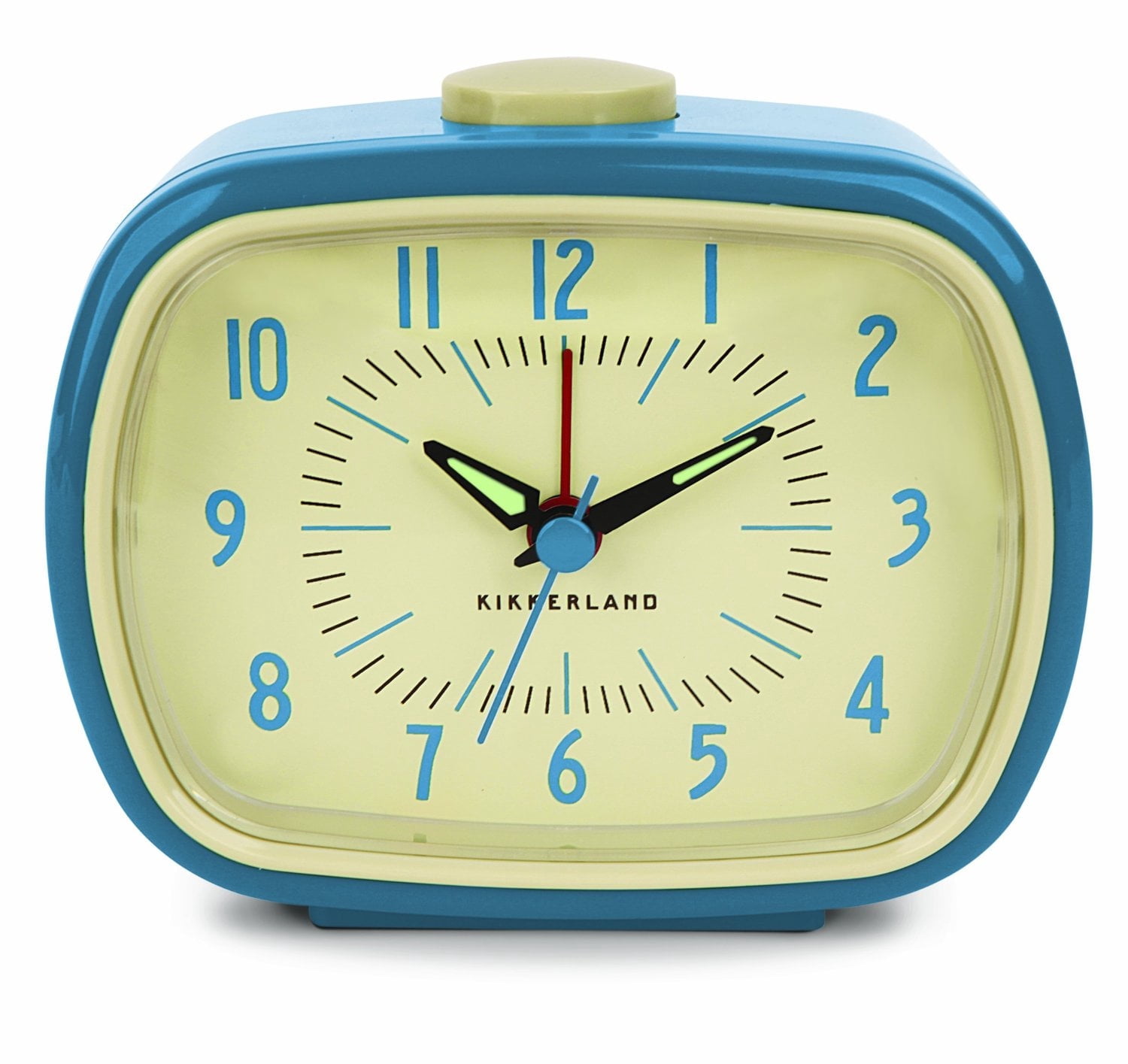Blue Retro Alarm Clock, Battery Operated Vintage Analog Clock - Walmart.com