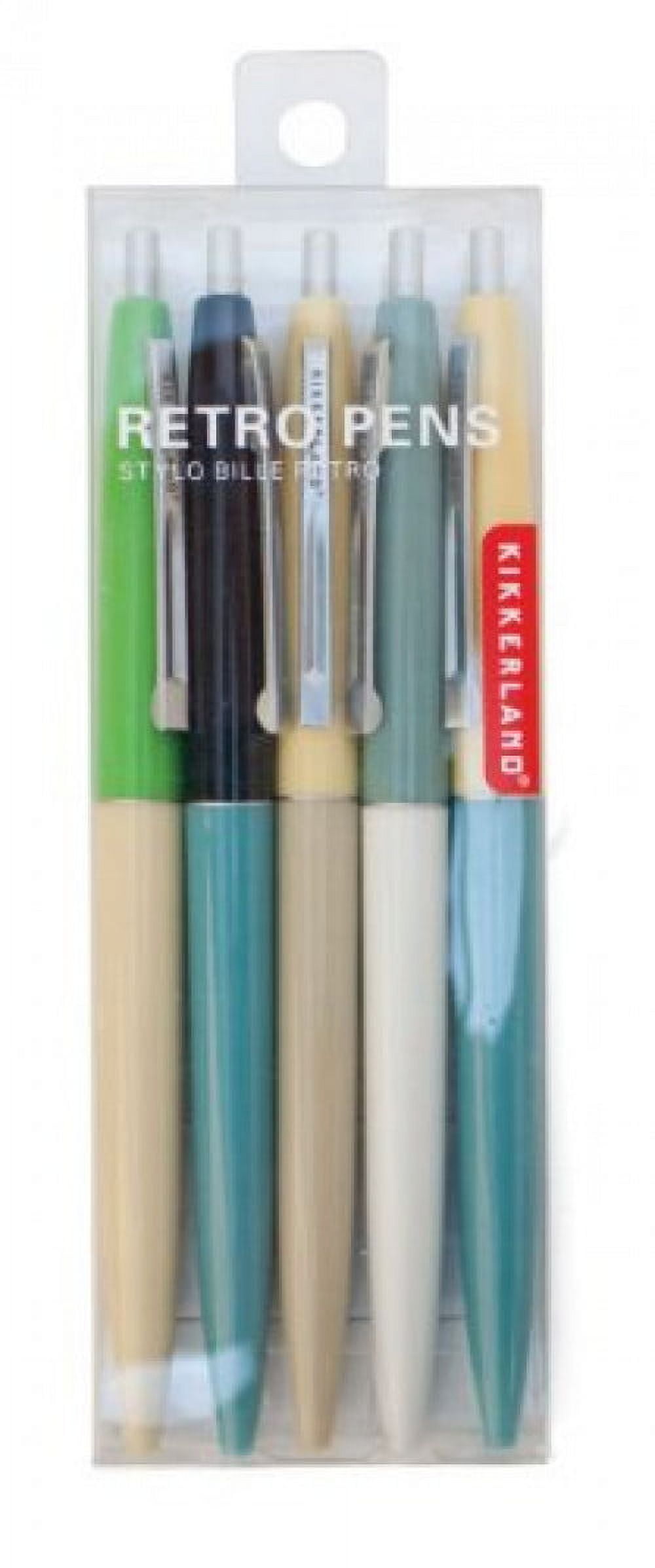 Kikkerland Retro Pens Set of 5, Multi (4308-A) - Walmart.com