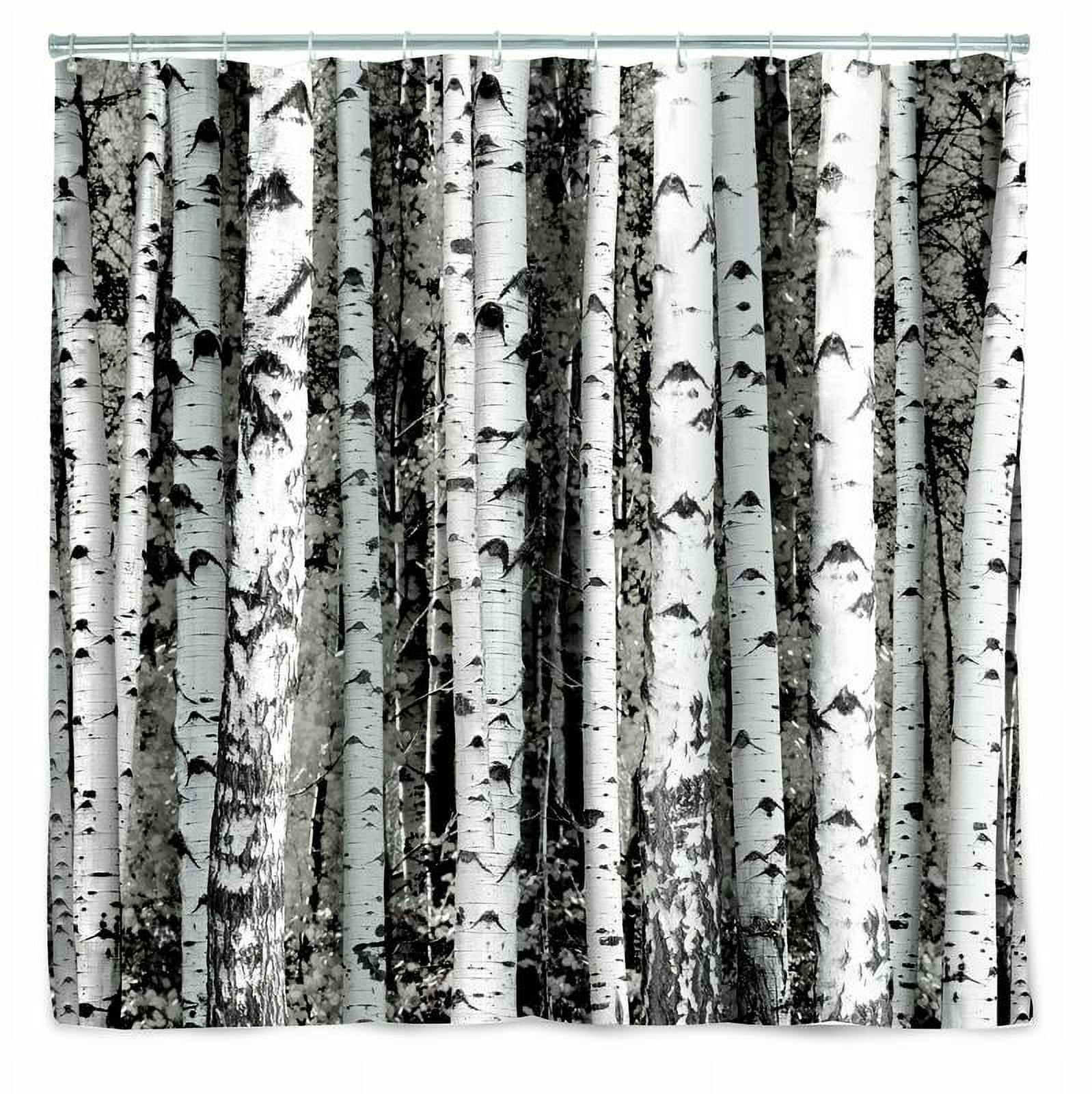 Kikkerland Shower Curtain Birch Trees - Walmart.com