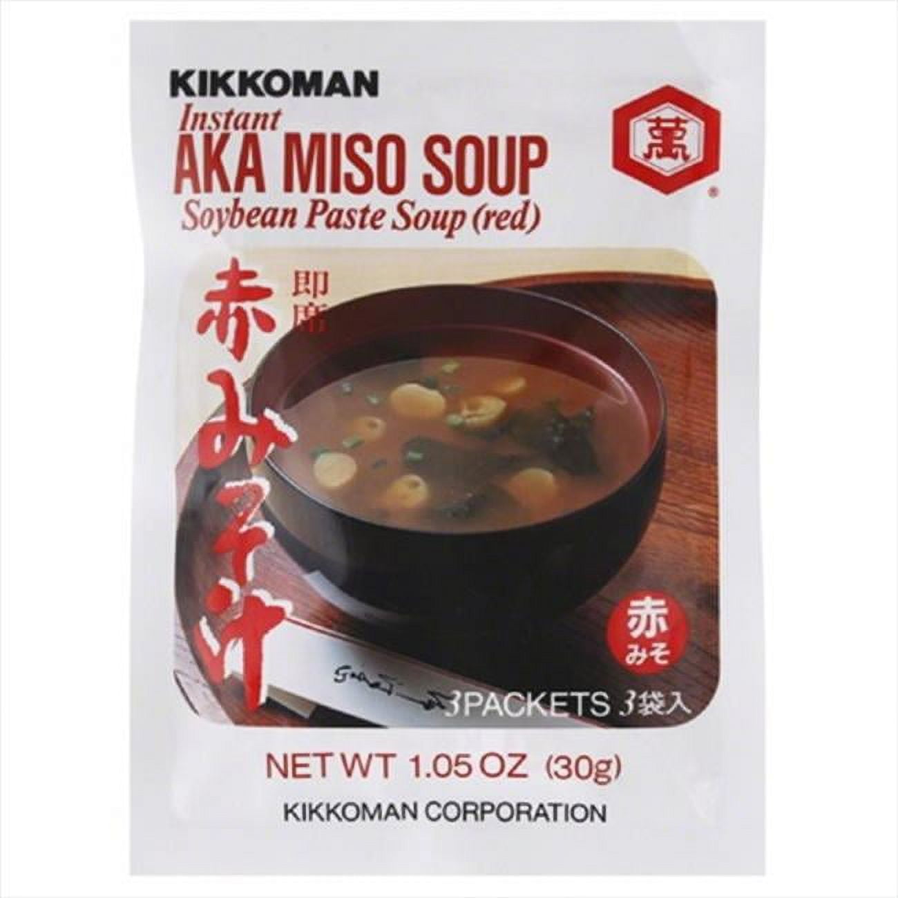 Kikkoman Aka Miso Soup - Soybean Paste Soup (Red), 1.05 Ounce Pack of ...
