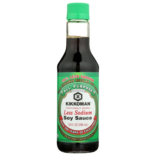 Kikkoman Less Sodium Soy Sauce, 10.0 FL OZ - Walmart.com