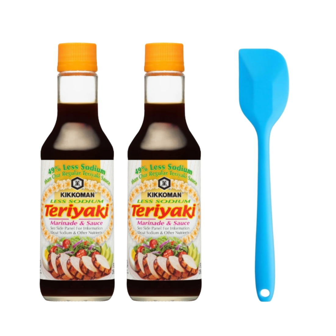 Kikkoman Less Sodium Teriyaki Marinade & Sauce, 10.0 FL oz (2 pack) and ...