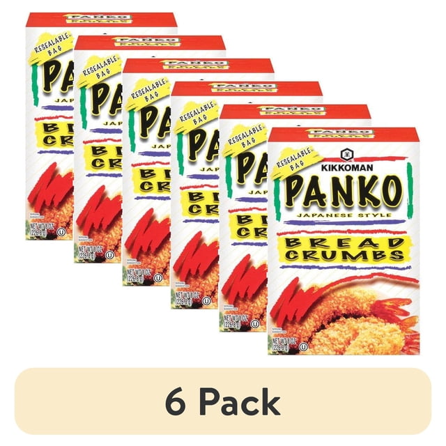 (6 pack) Kikkoman Panko Wheat Bread Crumbs Great for Air-Frying, 8oz ...