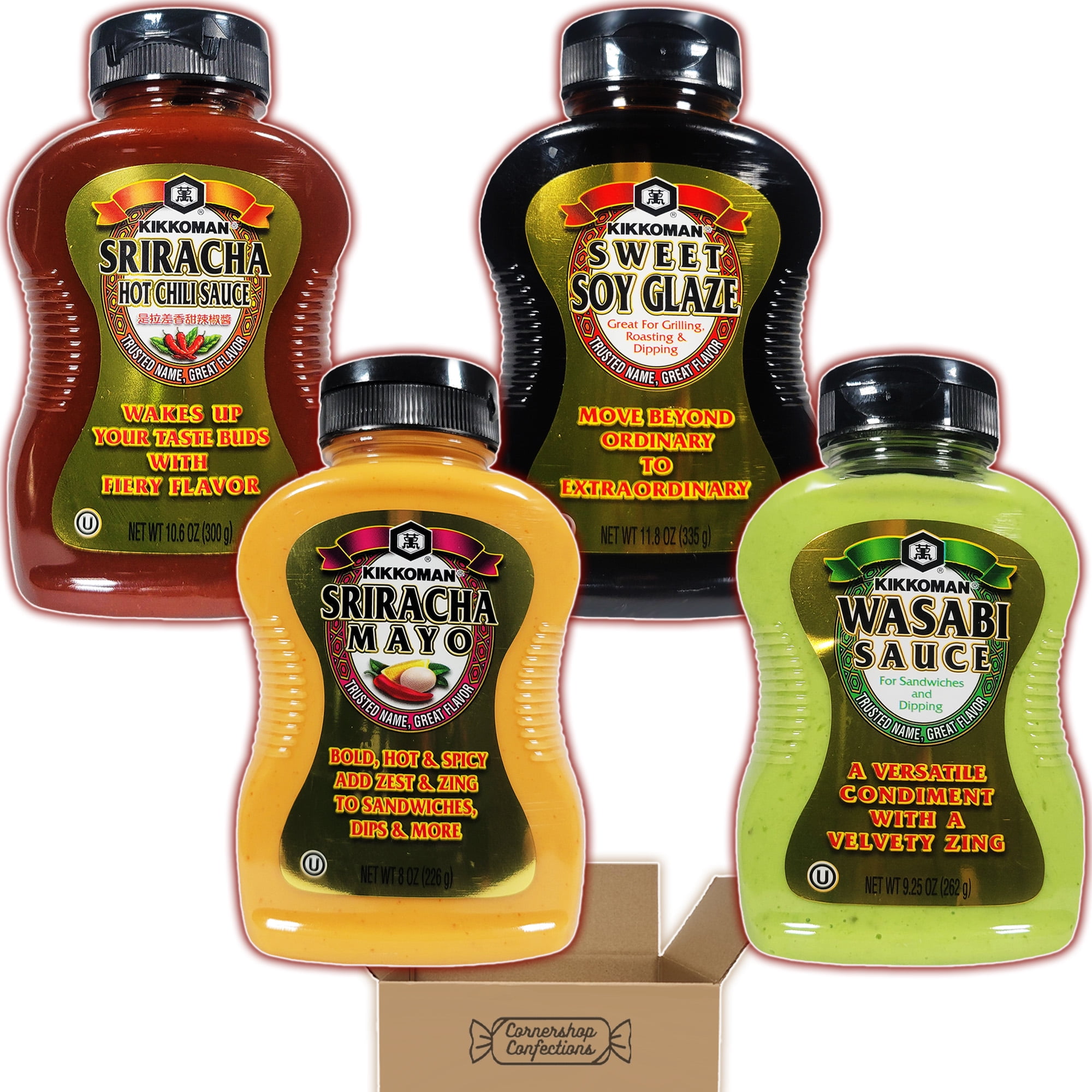 Kikkoman Squeeze Bottle Variety Pack - 4 Flavors - Sriracha Mayo ...