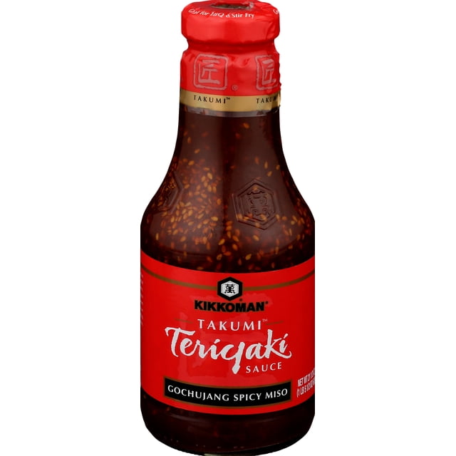 Kikkoman Takumi Teriyaki Gochujang Spicy Miso, 21.5 fl oz glass bottle ...