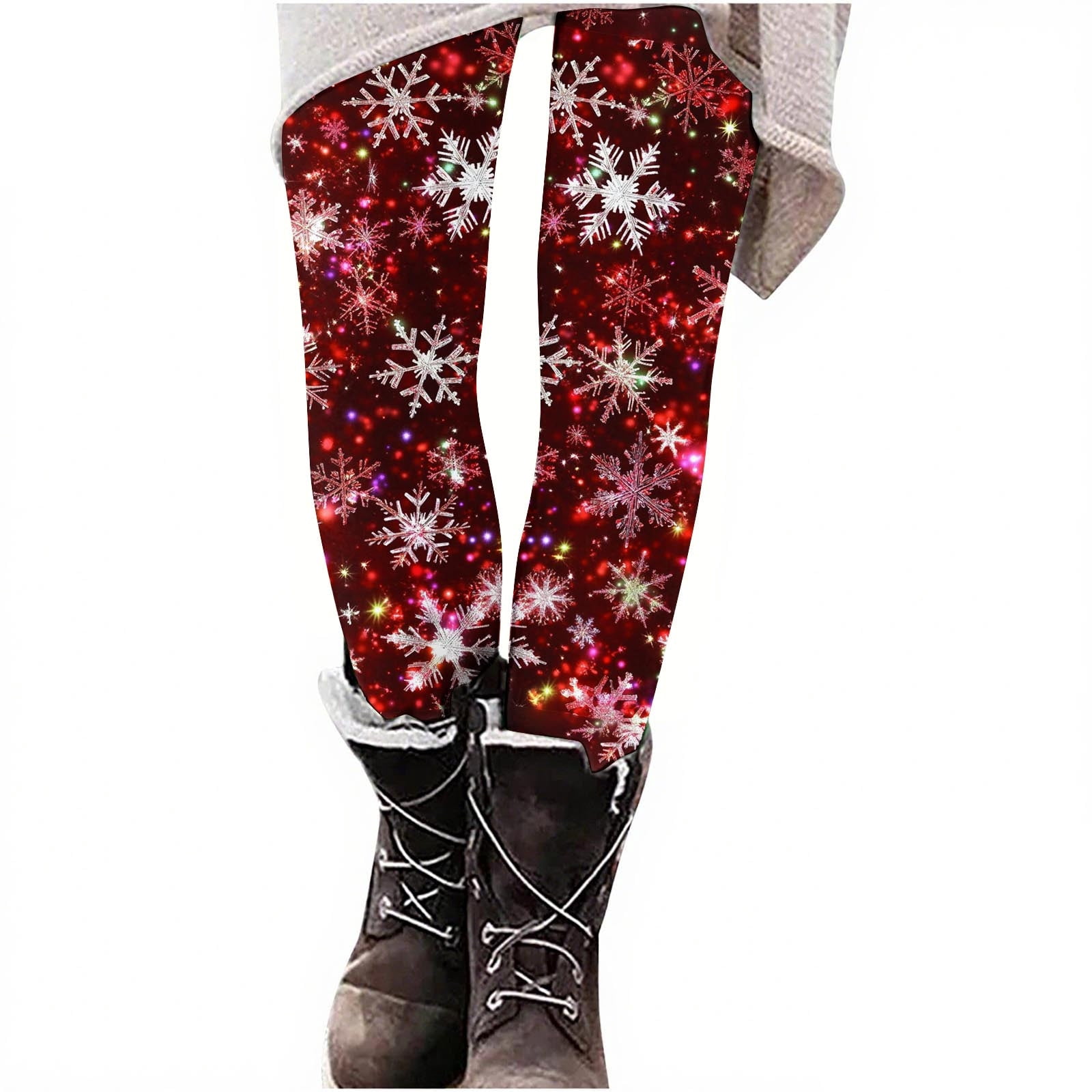 Kilaqueen Christmas Leggings for Women Winter Warm Fleece Lined Tummy ...