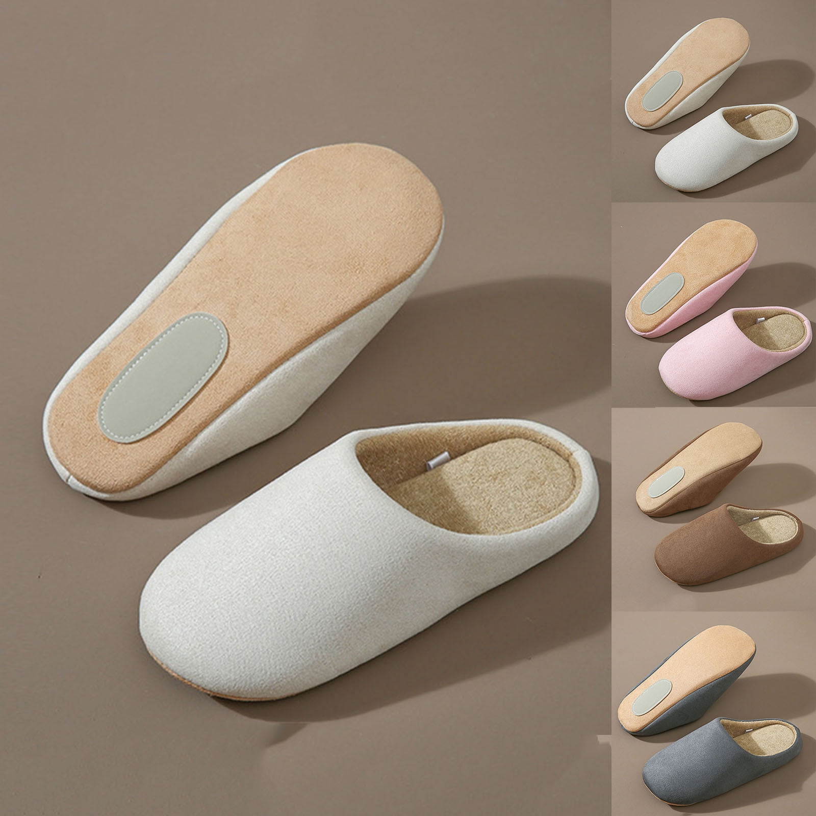 Kilaqueen Indoor Silent Cloth Sole Slippers for Women, Soft Comfy House ...