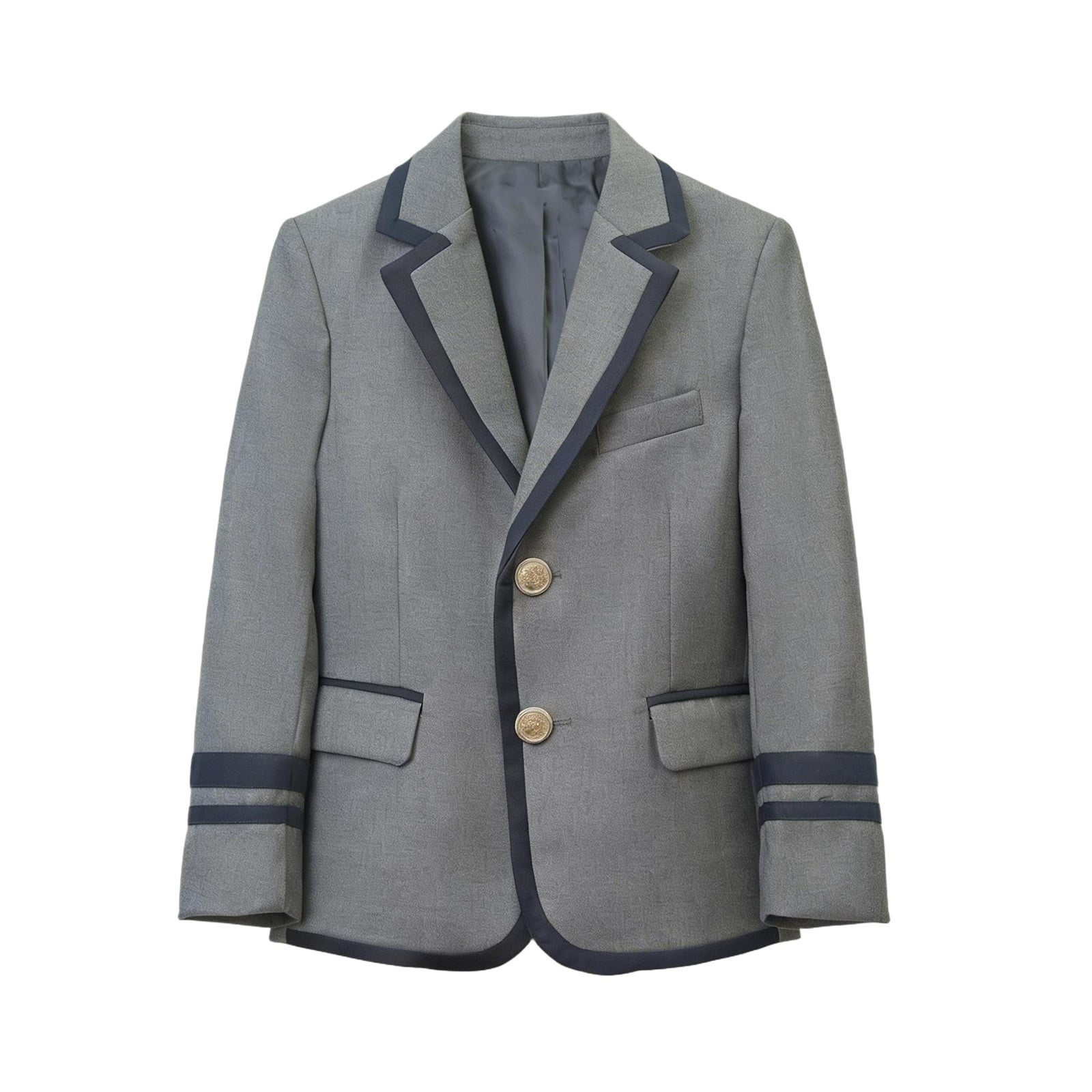 Kilaqueen Kids Suit Jacket Color-Block Single Breasted Notch Lapel ...