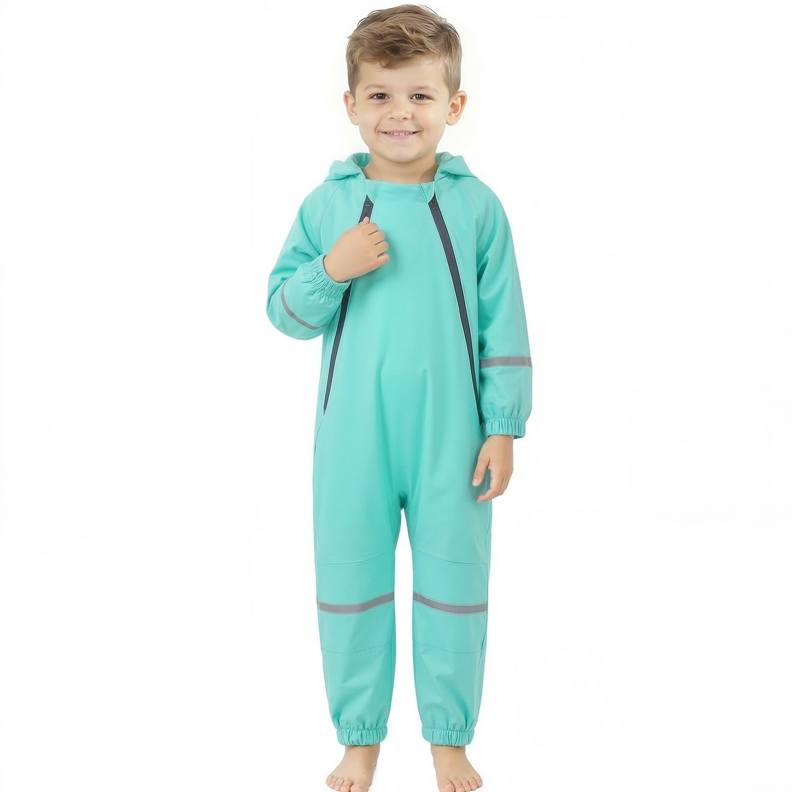 Kilaqueen Kids Waterproof Rain Suit Coverall, Hooded Full Body Raincoat ...