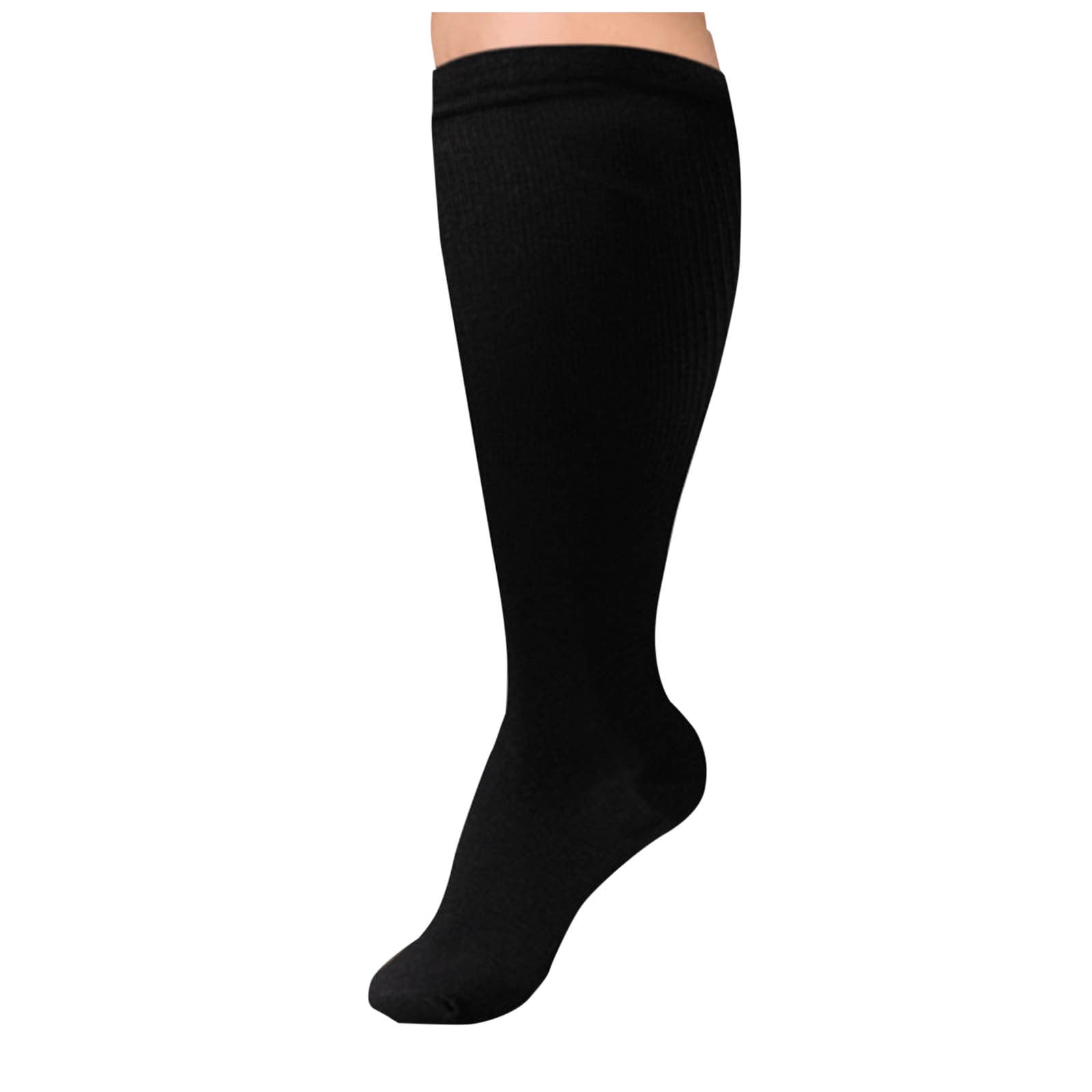 Kilaqueen Plus Size Compression Socks for Men Wide Calf Knee High ...