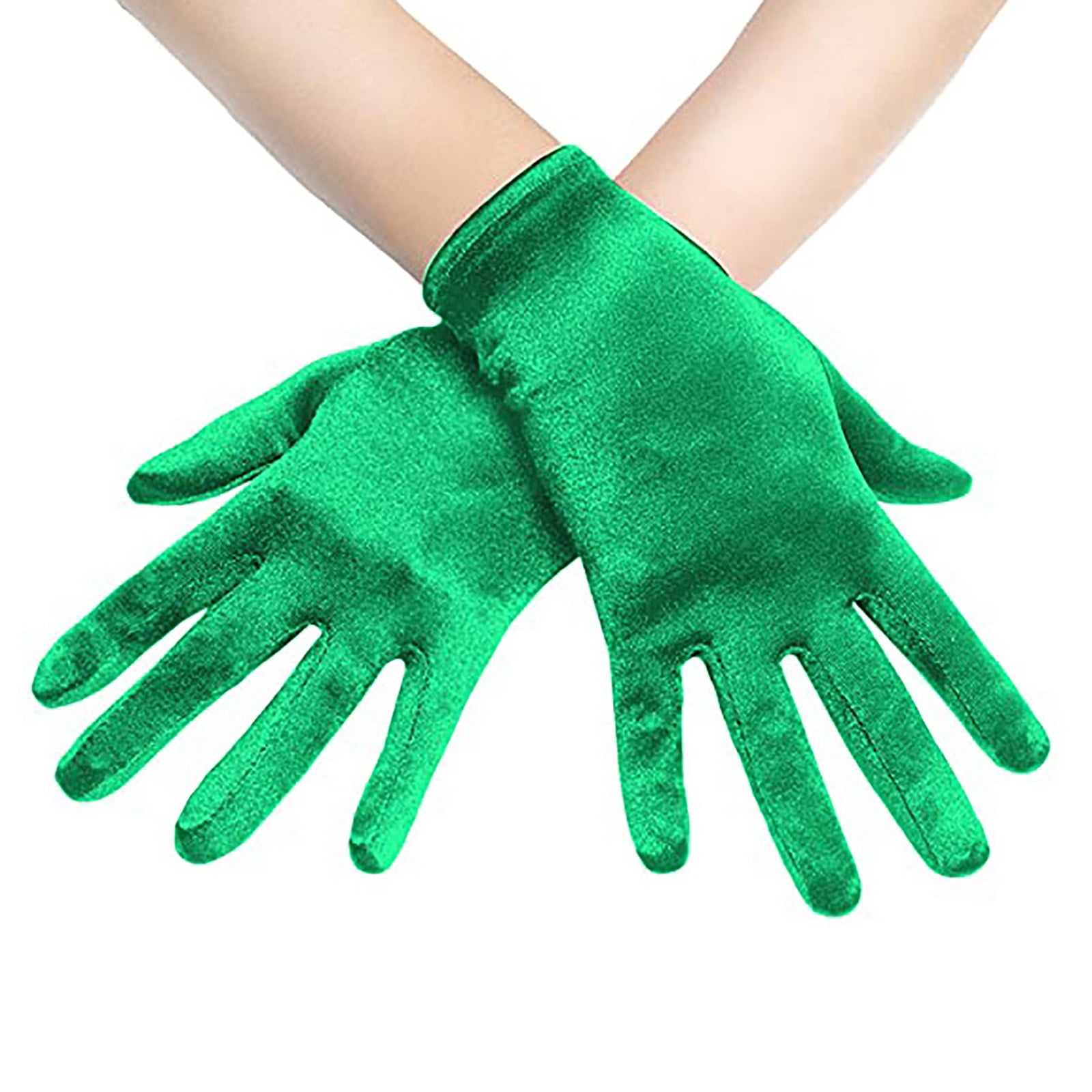 Kilaqueen Short Satin Gloves for Women Silk Opera Wedding Bridal Gloves ...