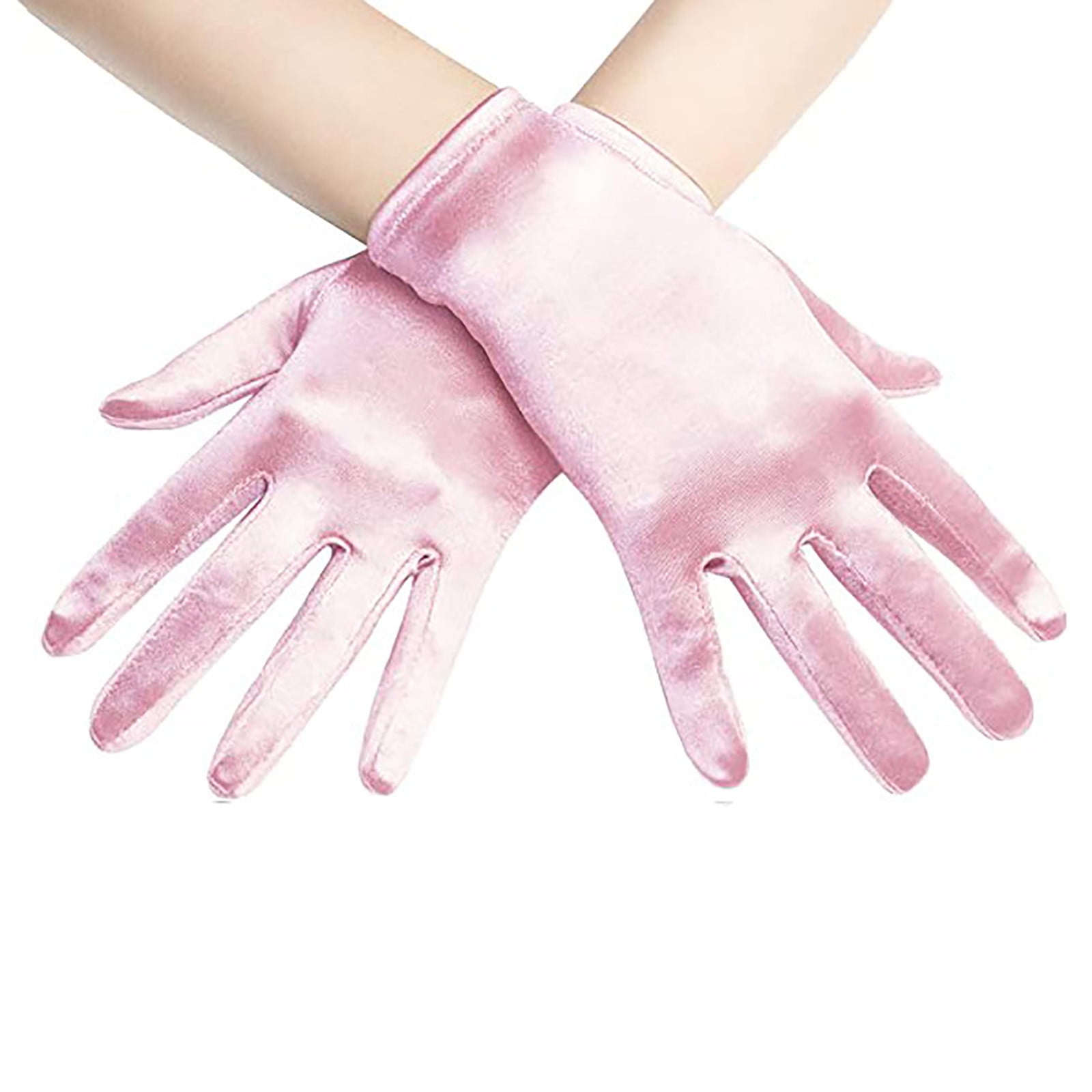 Kilaqueen Short Satin Gloves for Women Silk Opera Wedding Bridal Gloves ...